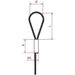 Embout boucle pour les câbles acier inox, solution embout câble sur-mesure